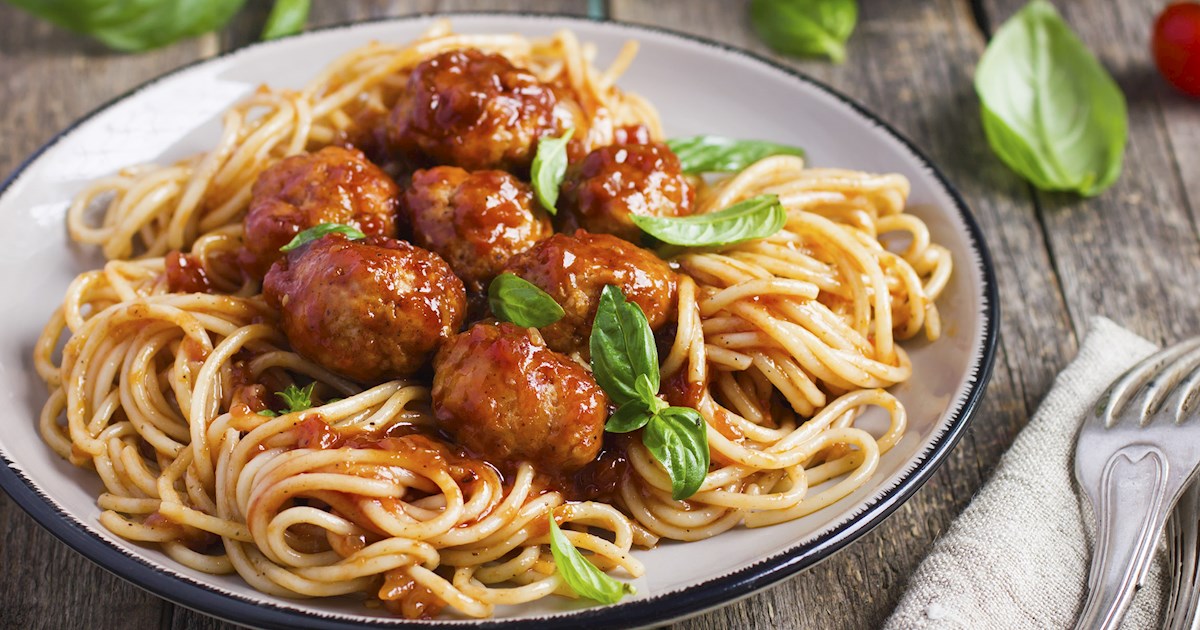 Italian Spaghetti With Meatballs Spaghetti And Meatballs