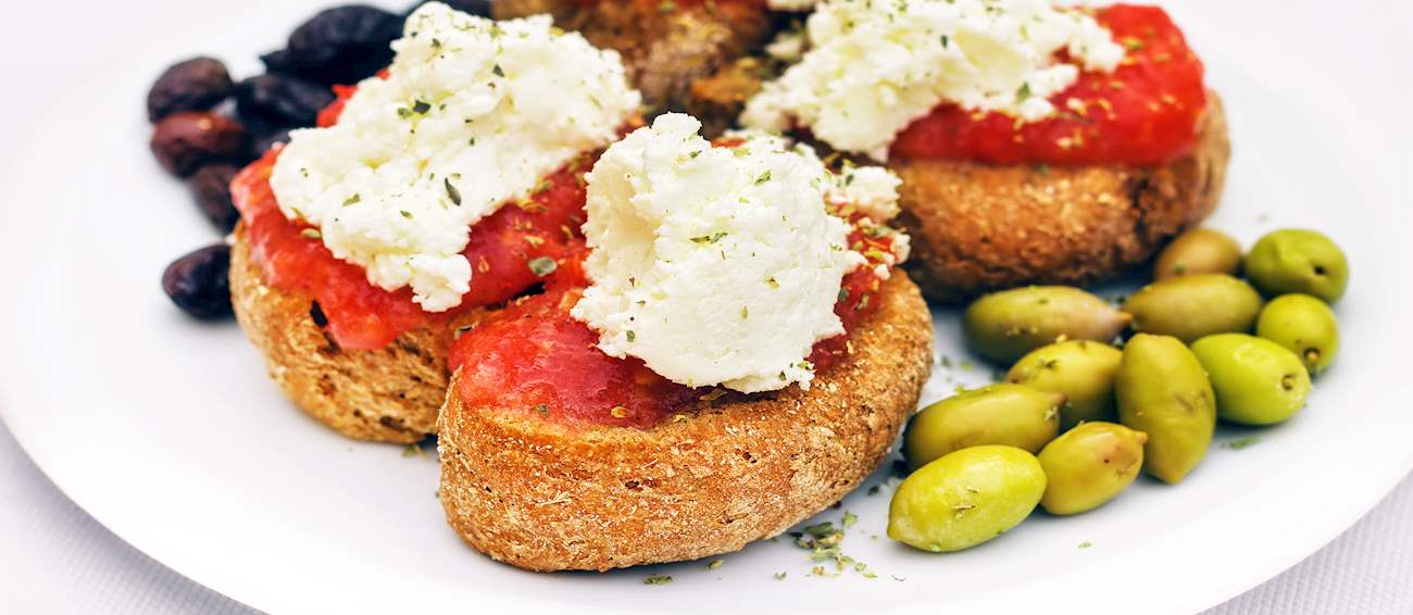 Dakos | Traditional Appetizer From Crete, Greece