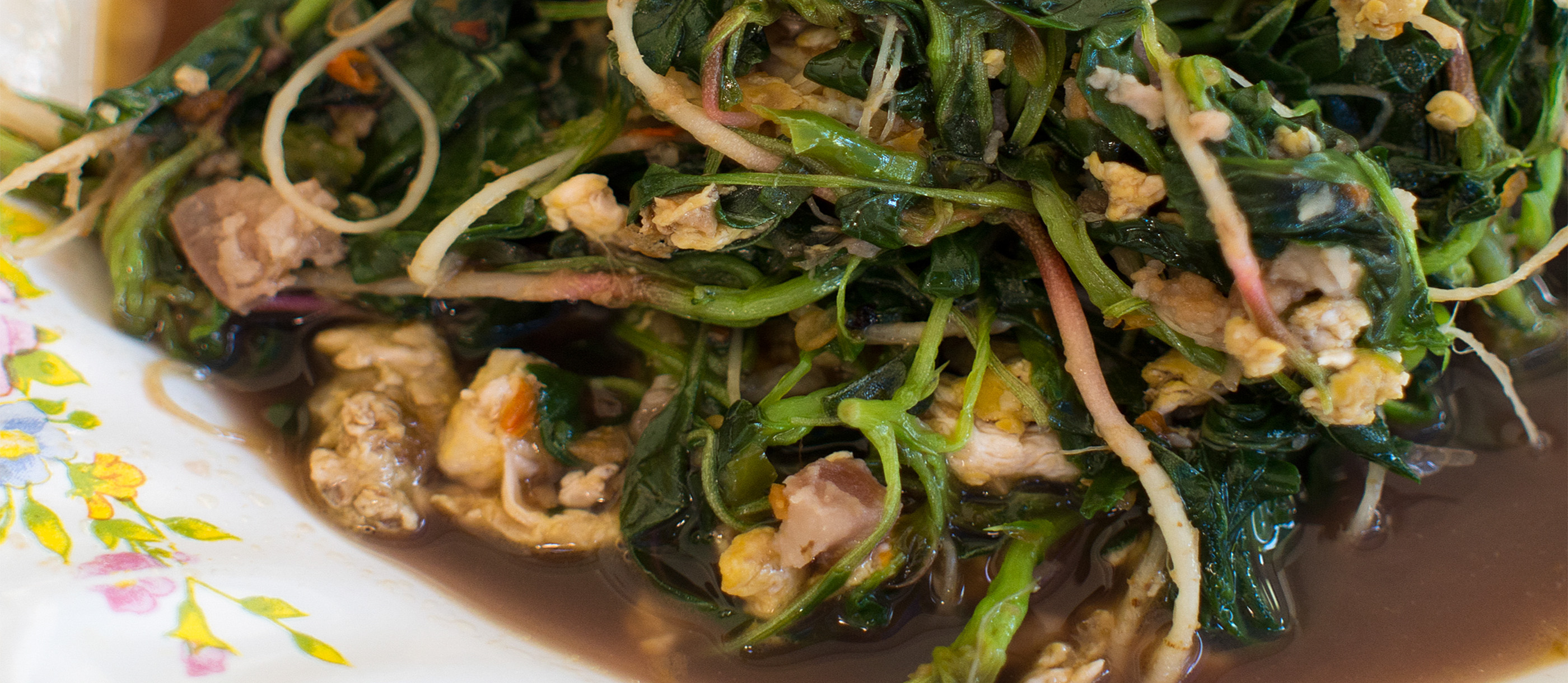 Phat Phak Khom | Traditional Vegetable Dish From Thailand, Southeast Asia