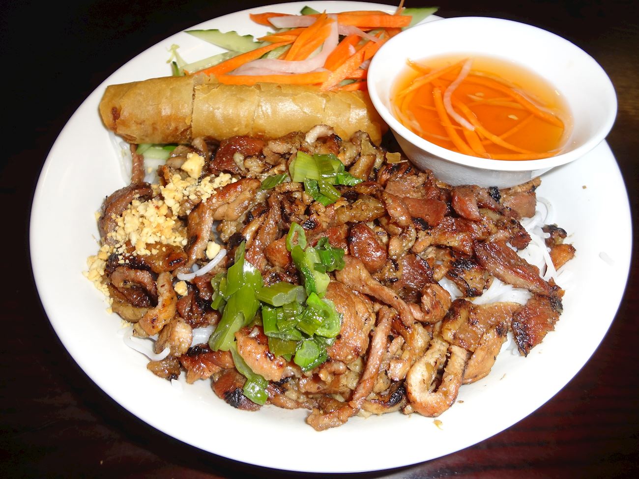 Bún Thịt Nướng Chả Giò | Traditional Noodle Dish From Southern Vietnam ...