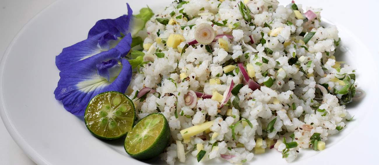 Nasi Ulam | Traditional Rice Dish From Malaysia, Southeast Asia