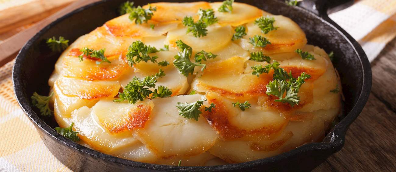 Pommes Anna Traditional Potato Dish From France Western Europe