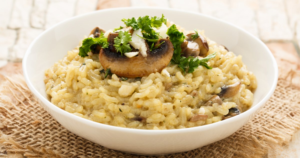 Risotto ai Funghi | Traditional Rice Dish From Italy, Western Europe