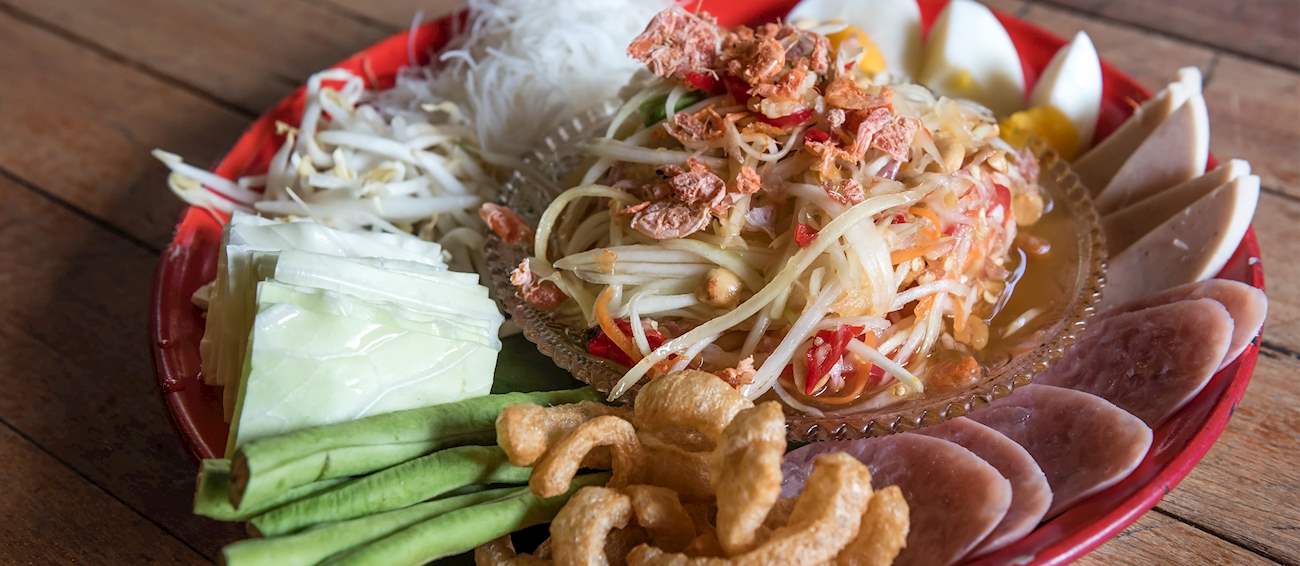 Bok Lhong Traditional Salad From Cambodia Southeast Asia