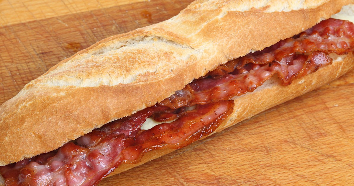 Bocadillo de Bacon | Traditional Sandwich From Spain, Western Europe