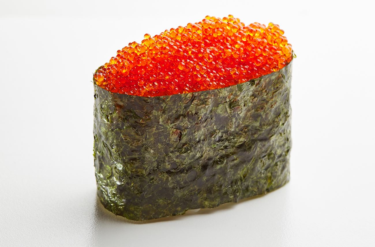 Tobiko Gunkan Maki | Traditional Rice Dish From Japan