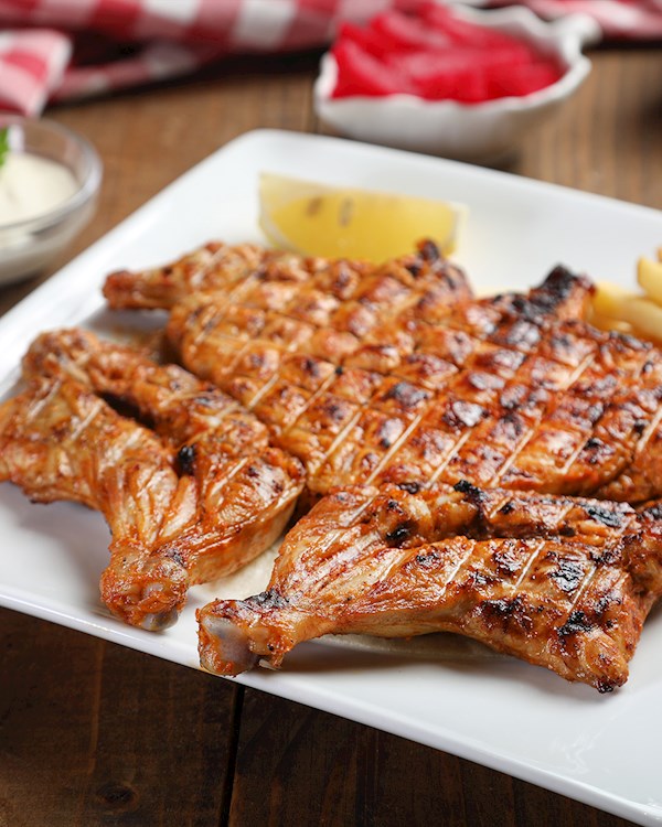 Pollo al Mattone con Salsa Ranch (Brick Chicken with Ranch Sauce)