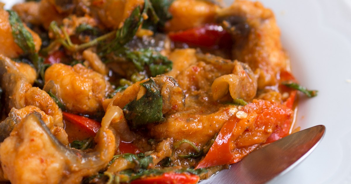 Pla Duk Phat Phet | Traditional Stir-fry From Thailand, Southeast Asia