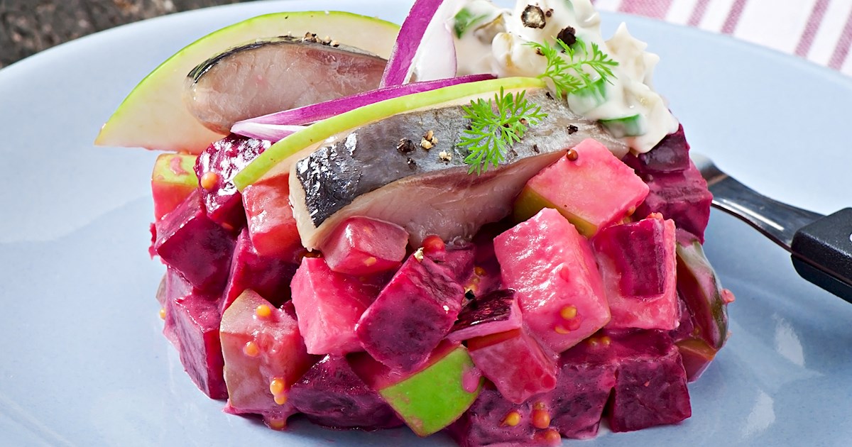 Sildesalat | Traditional Salad From Norway, Northern Europe
