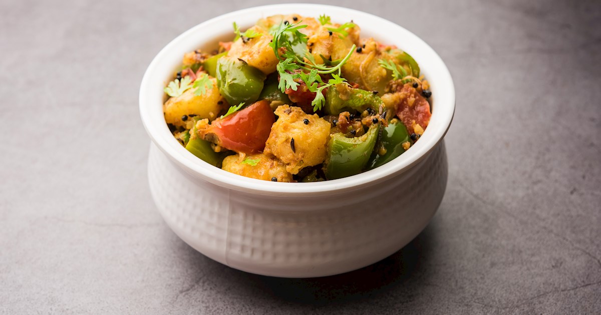 Aloo Shimla Mirch | Traditional Potato Dish From Northern India, India