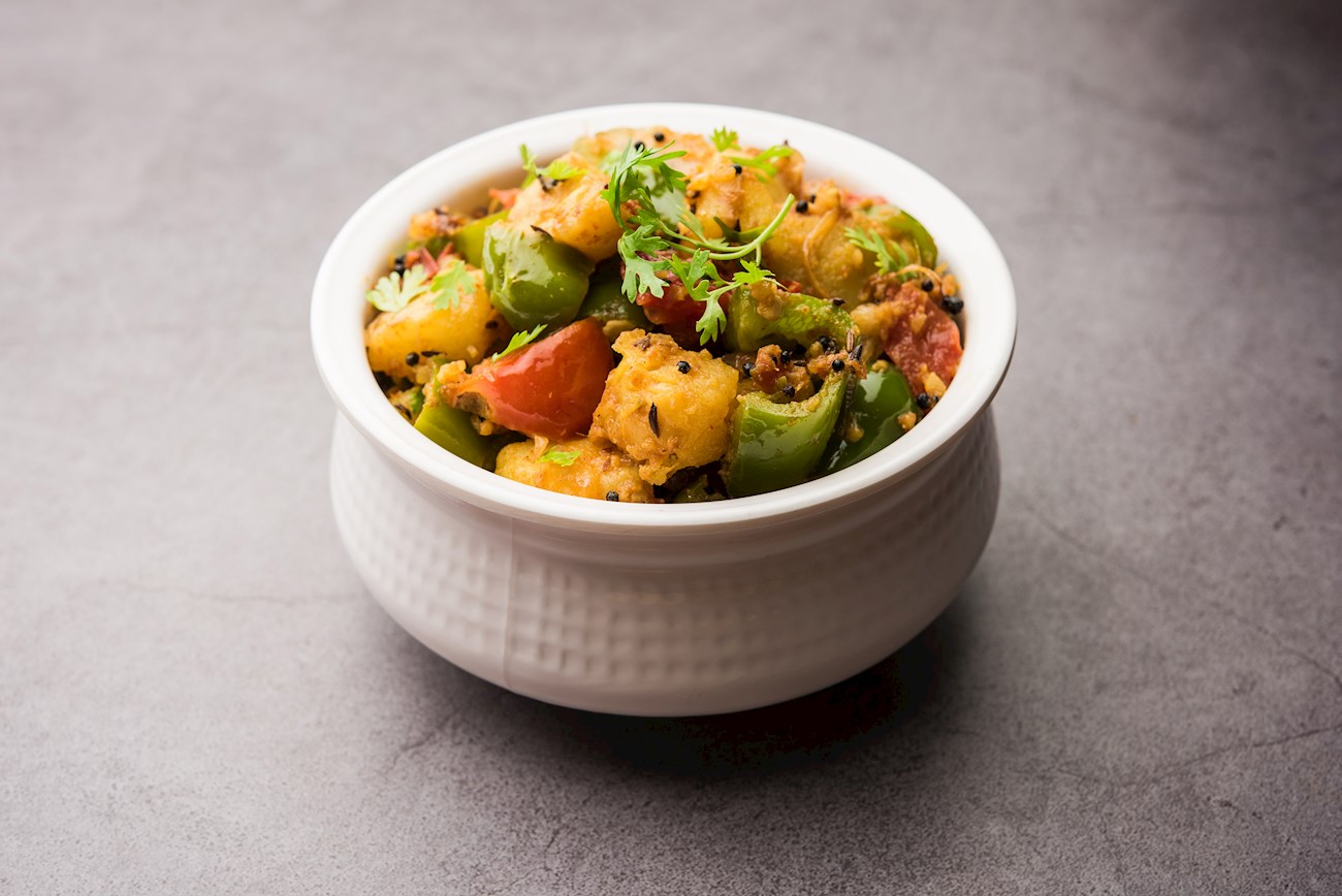 Aloo Shimla Mirch | Traditional Potato Dish From Northern India, India