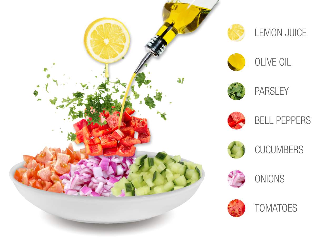 Salat Katzutz | Traditional Salad From Israel