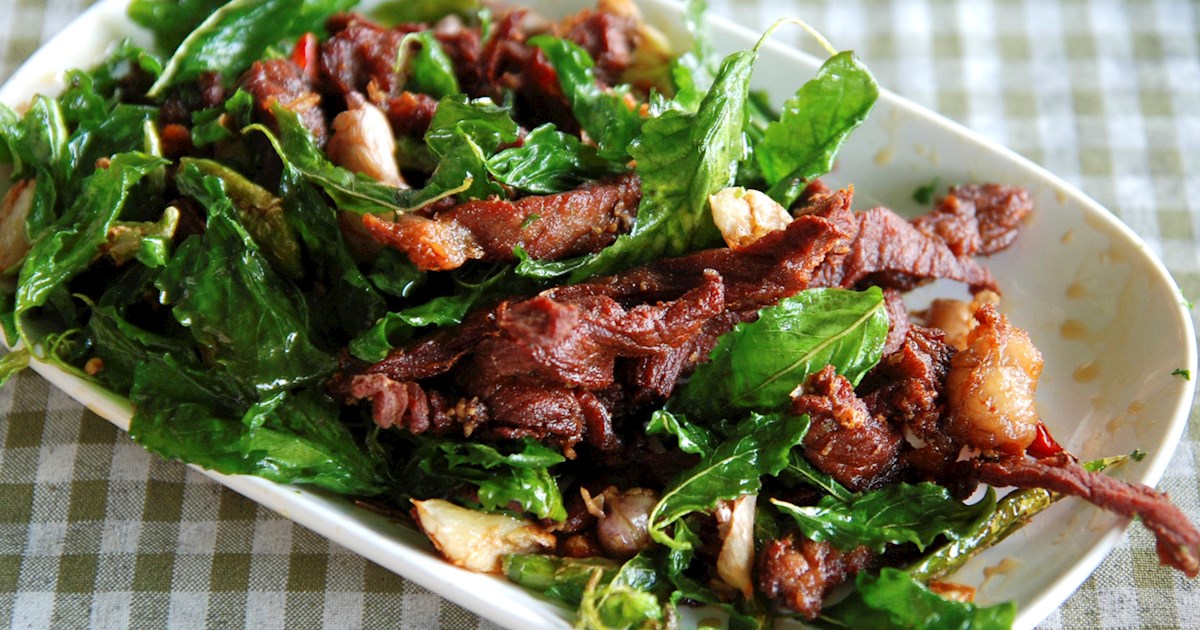 Mu Daet Diao | Traditional Pork Dish From Thailand, Southeast Asia