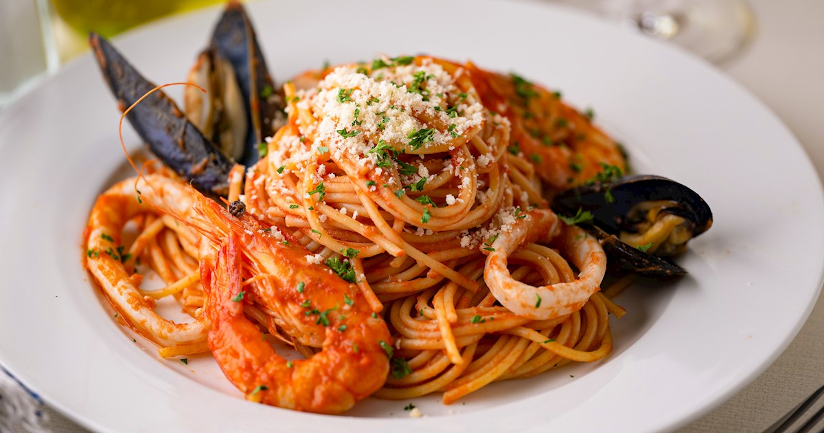Pasta Alla Pescatora | Traditional Seafood Dish From Italy, Western Europe