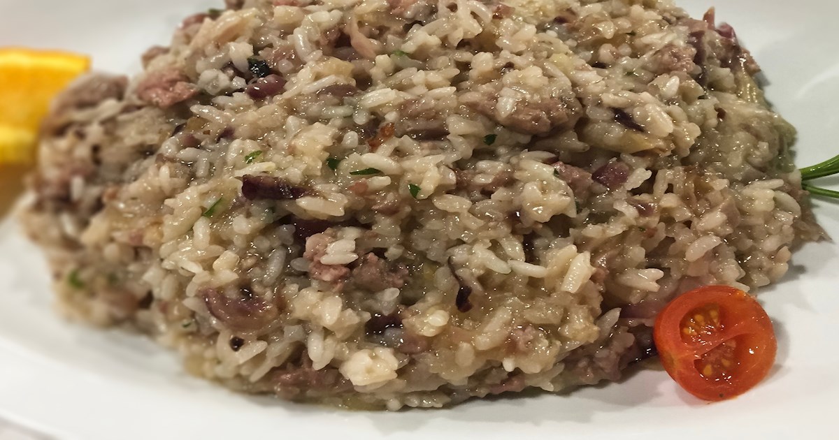 Risotto Con Salsiccia | Traditional Rice Dish From Italy, Western Europe