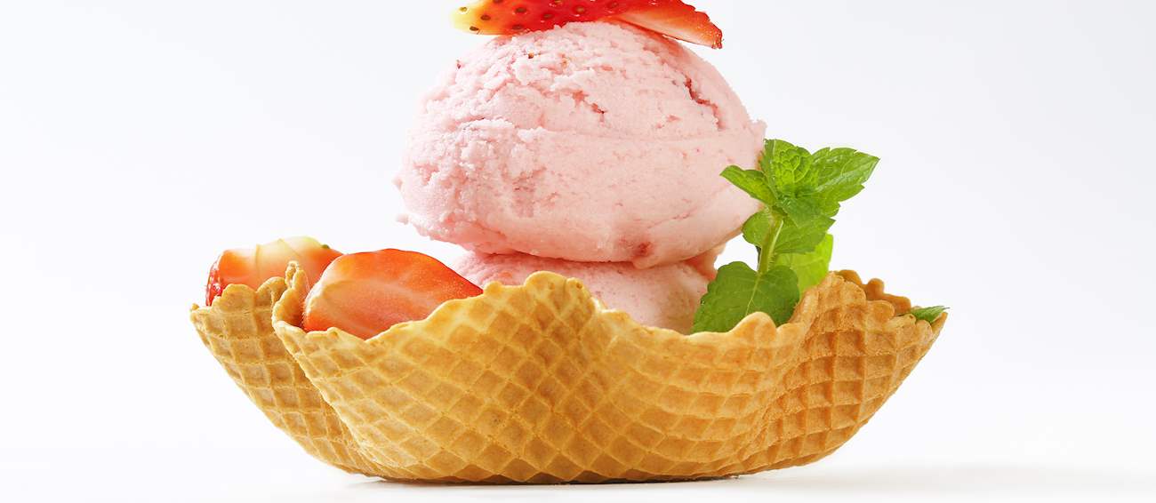 Gelato Alla Fragola | Traditional Ice Cream From Italy, Western Europe