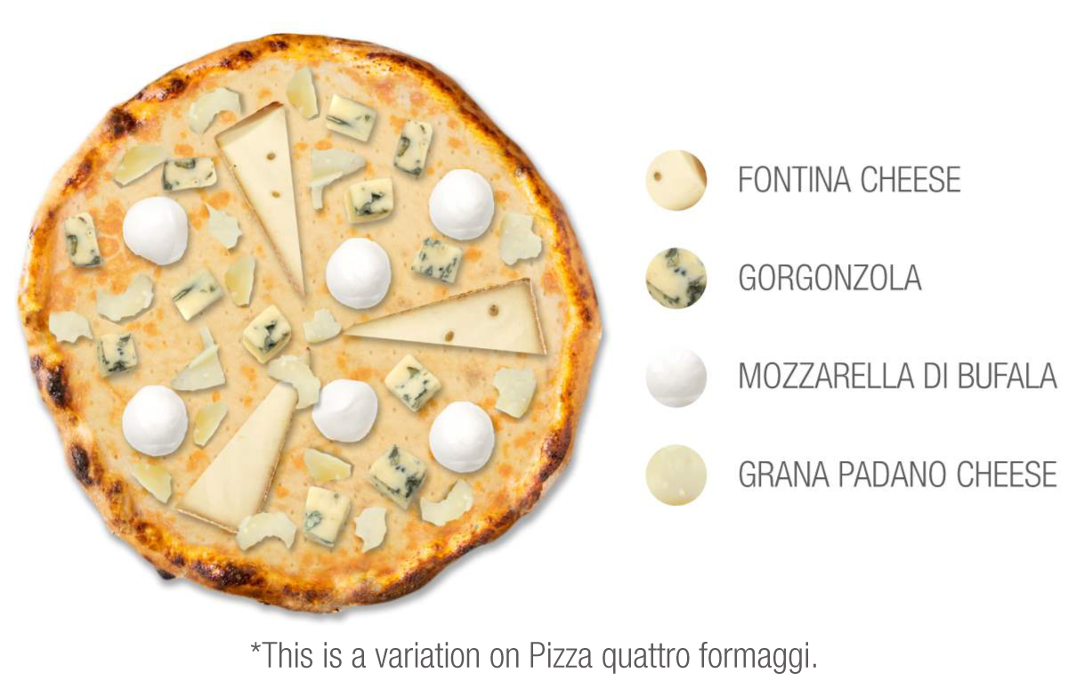 Pizza Quattro Formaggi Traditional Pizza From Italy Western Europe Pizza Quattro Formaggi Traditional Pizza From Italy Western Europe