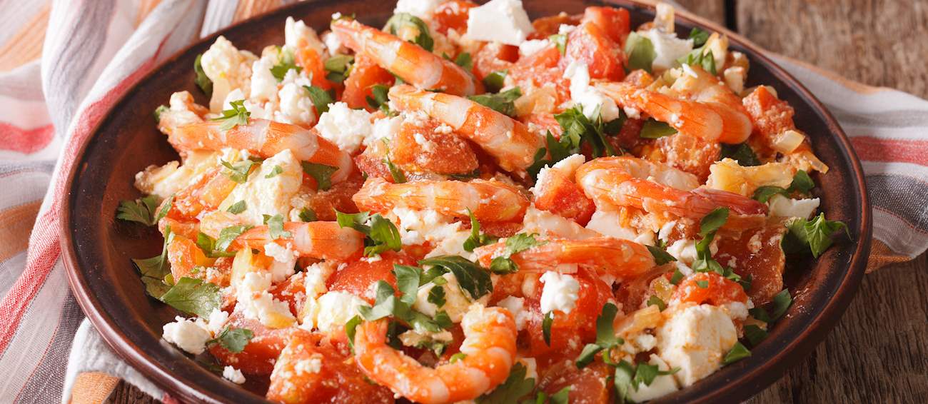 Garides Saganaki | Traditional Shrimp/Prawn Dish From Greece