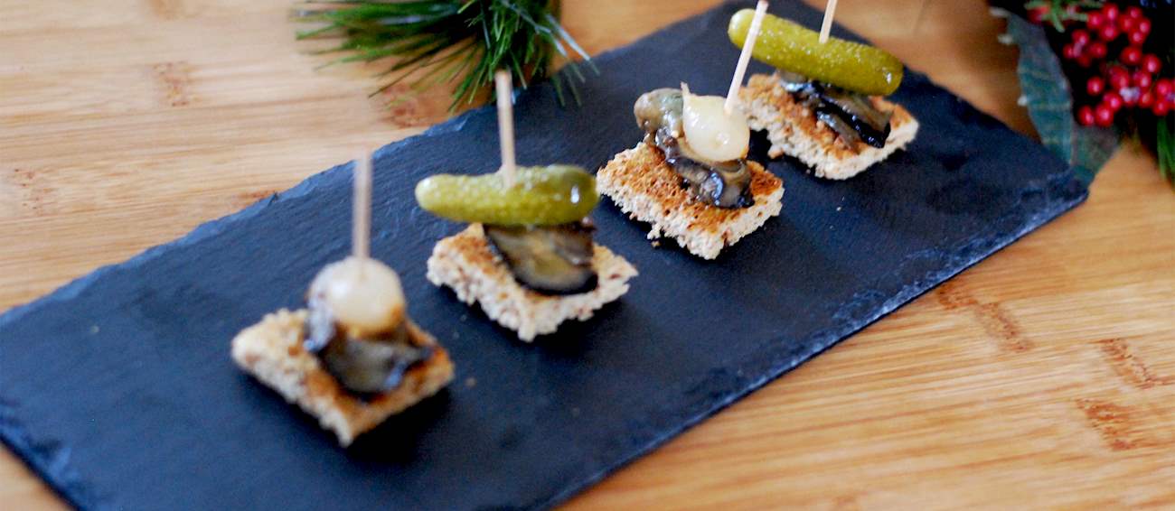 Oyster Canapés | Traditional Oyster Dish From France, Western Europe