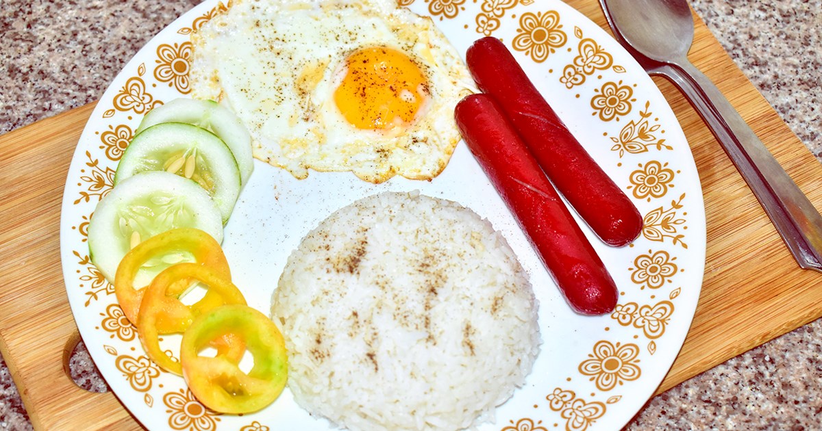 Hotsilog | Traditional Breakfast From Philippines, Southeast Asia