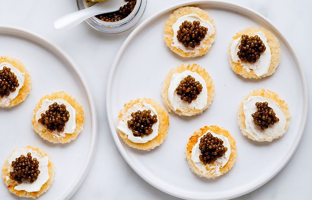 Caviar Canapés | Traditional Appetizer From France