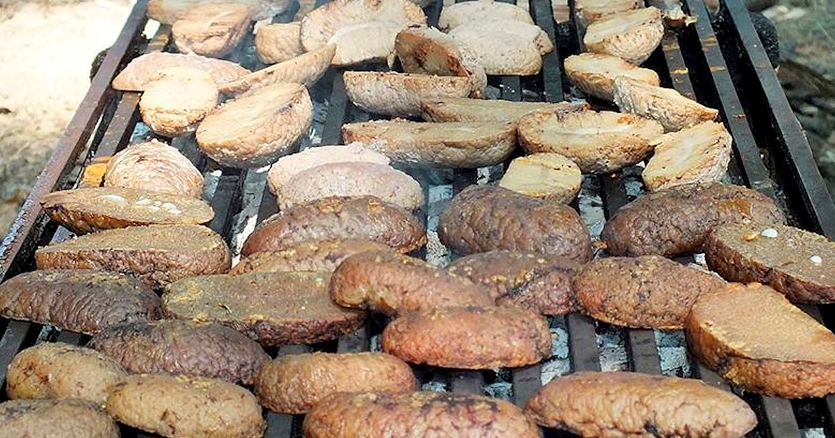 World Testicle Cooking Championship | Weird food festival in Gornji ...