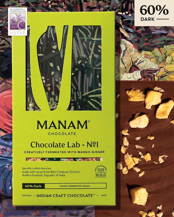 Manam Chocolate 60% Dark Chocolate, Creatively Fermented with Mango ...