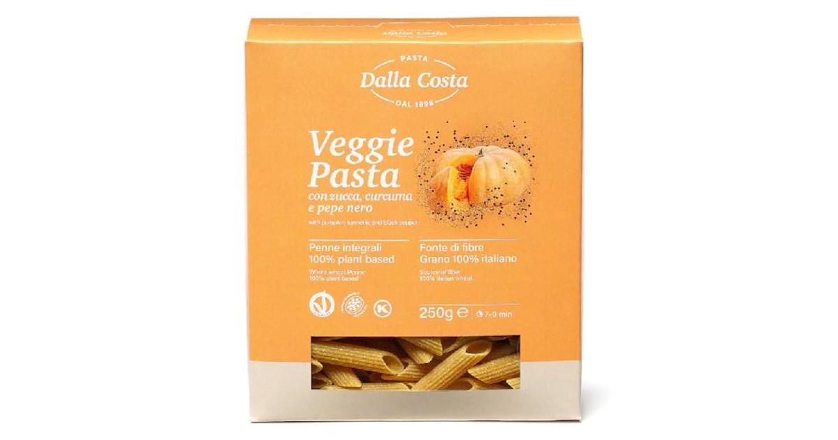 Pasta Dalla Costa Veggie Pasta – Penne Integrali con Zucca, Curcuma e ...