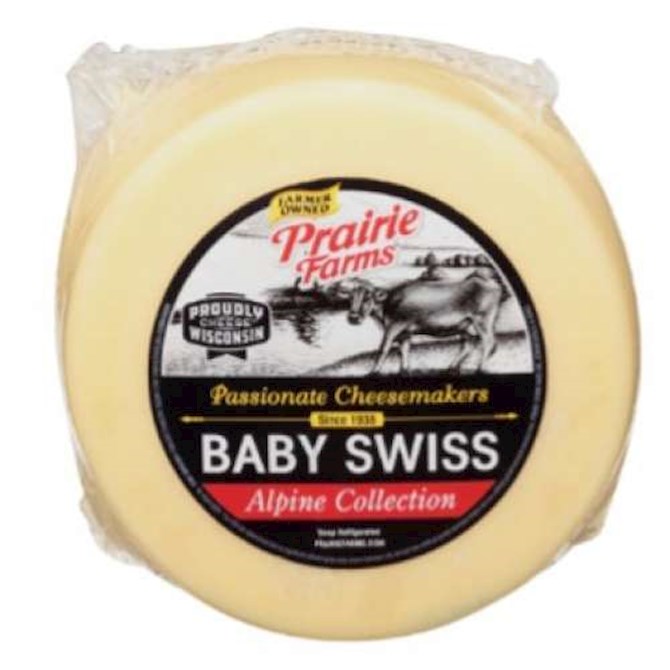 Prairie Farms Dairy Cheese Division Baby Swiss Wheel - Best Gourmet ...