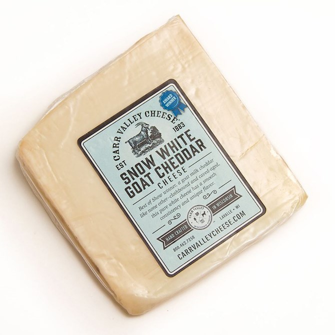 Carr Valley Cheese Snow White Goat Cheddar - Best Gourmet Products ...