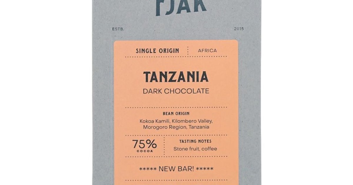 Fjåk Chocolate 75% Dark Tanzania - Best Gourmet Products | TasteAtlas