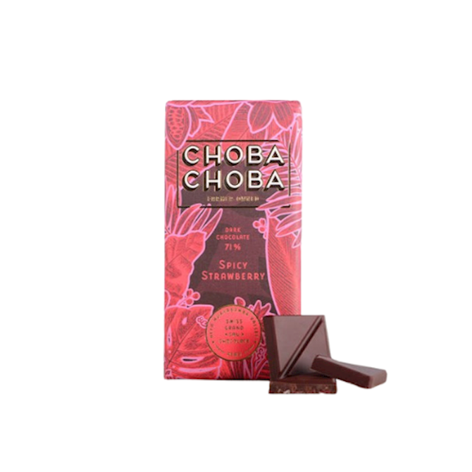 Choba Choba Dark Chocolate 64% with Spicy Strawberry - Best Gourmet ...
