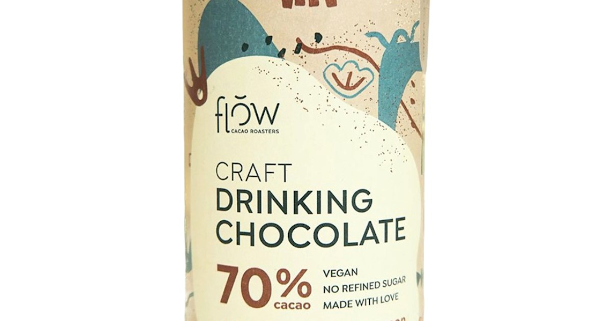 Flow Cacao Roasters Drinking Chocolate 70% Cacao Nicaragua with Salted ...