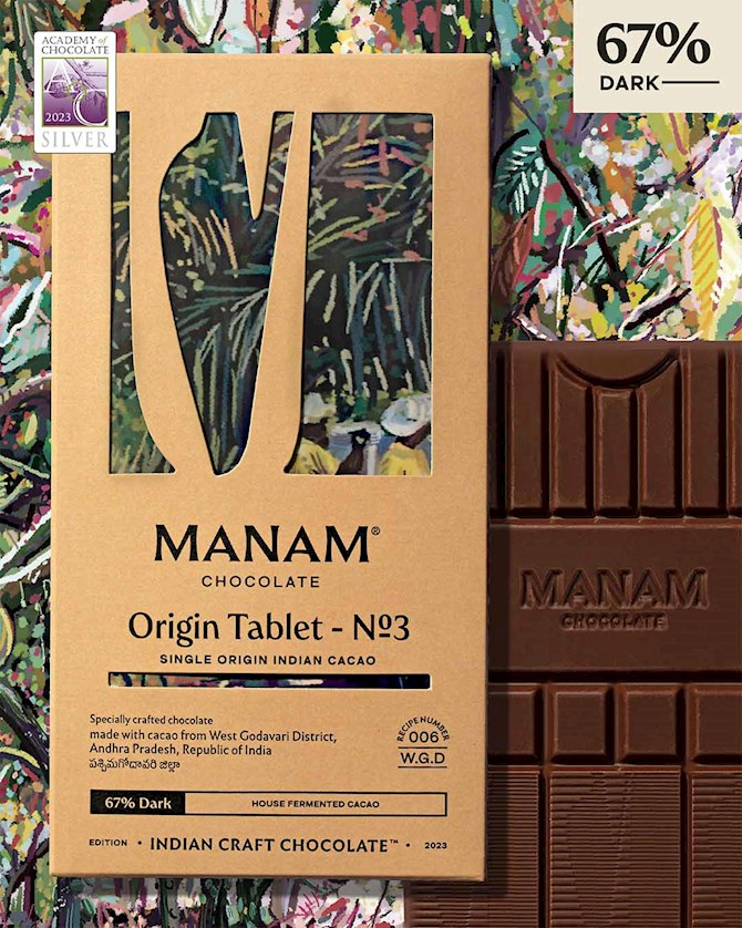 Manam Chocolate 67% Dark Chocolate, Single Origin - House Fermented ...