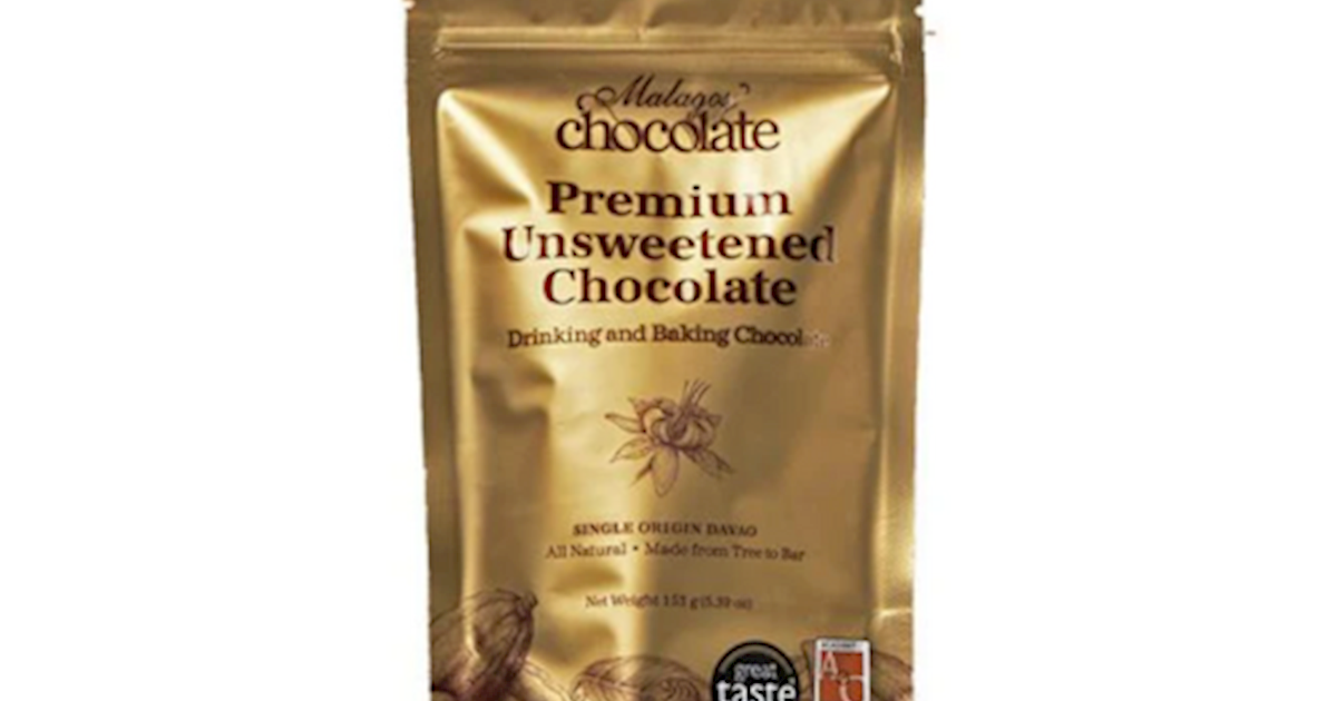 Malagos Chocolate Premium Unsweetened Chocolate - Best Gourmet Products ...