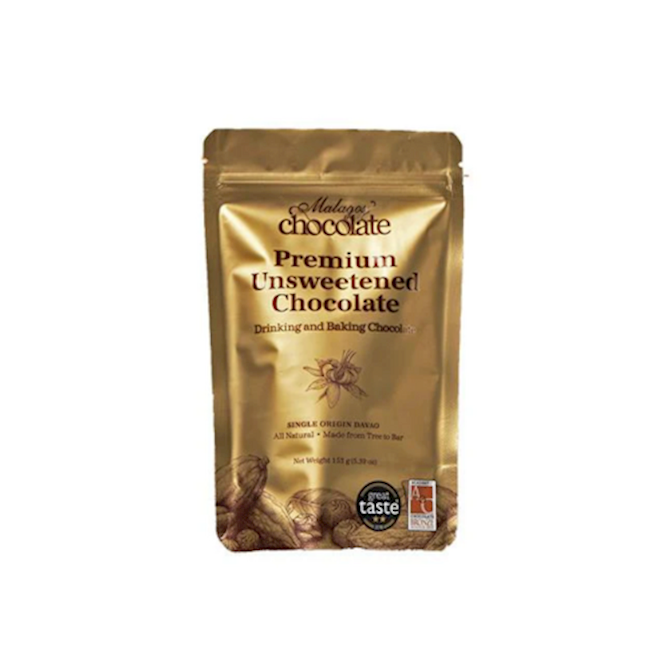 Malagos Chocolate Premium Unsweetened Chocolate - Best Gourmet Products ...
