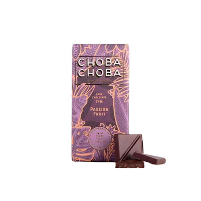 Choba Choba Dark Chocolate 71% with Passion Fruit - Best Gourmet ...