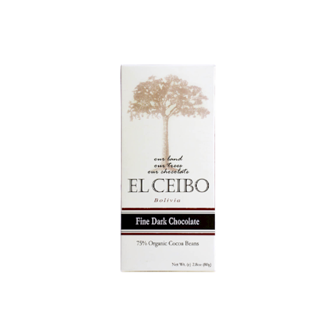Chocolates El Ceibo Fine Dark Chocolate Granos de Cacao Orgánico 75% ...