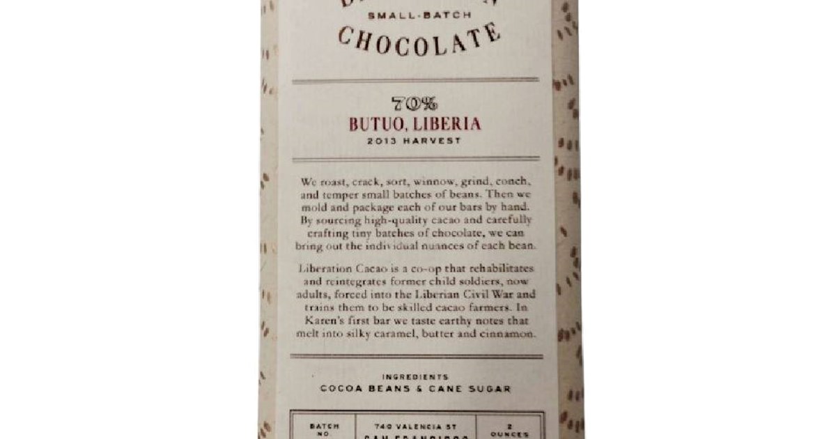 Dandelion Chocolate Butuo Liberia - Best Gourmet Products | TasteAtlas