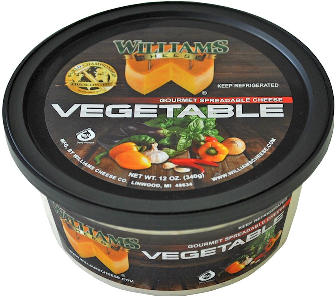 Williams Cheese Company Garden Vegetable Gourmet Spreadable Cheese ...