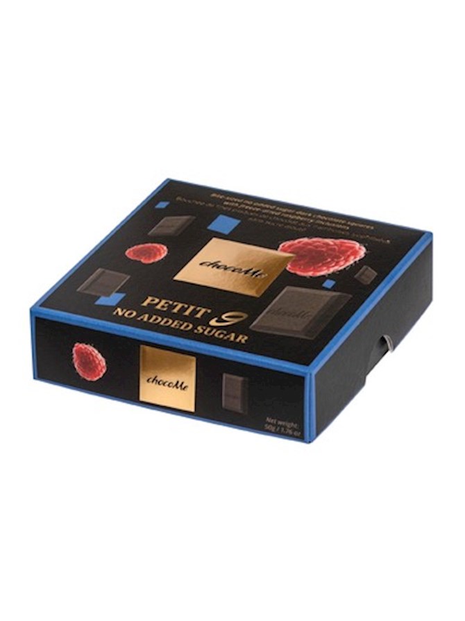 ChocoMe Petit 9 - Bite-sized No Added Sugar Dark Chocolate Squares with ...