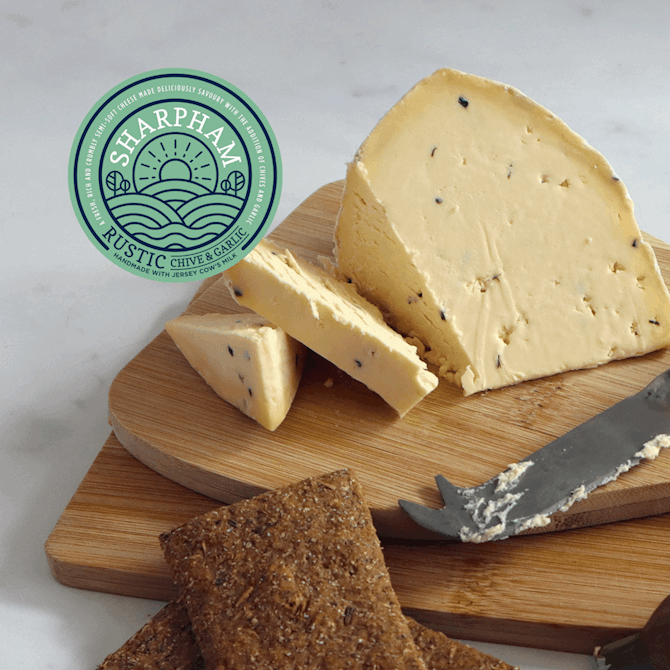 Sharpham Dairy Sharpham Rustic Chive and Garlic - Best Gourmet Products ...