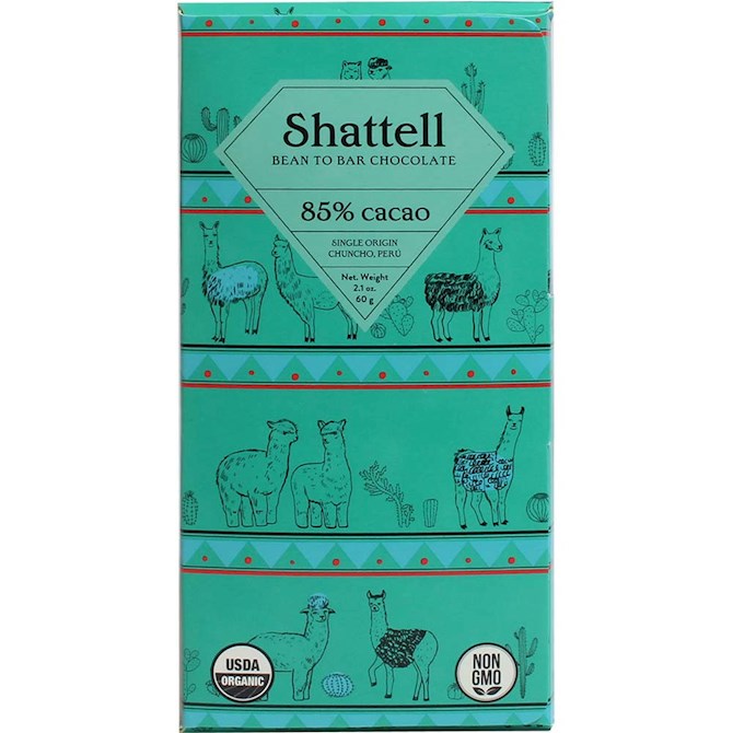 Shattell Dark Chocolate 85% Cacao Chuncho - Best Gourmet Products ...