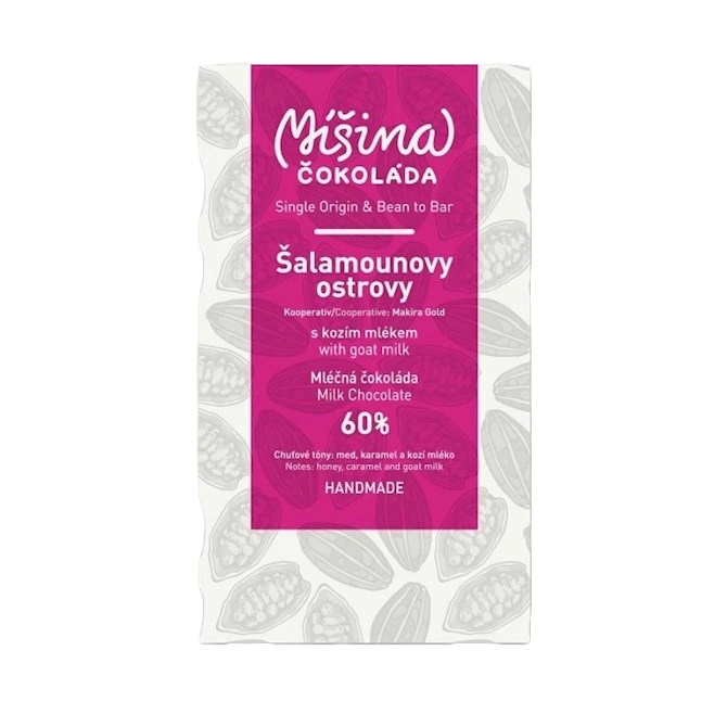 Míšina Čokoláda Solomon Islands Milk Chocolate 60% with Goat Milk ...