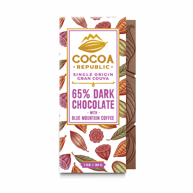 Cocoa Republic Limited 65% Dark Chocolate with Blue Mountain Coffee ...