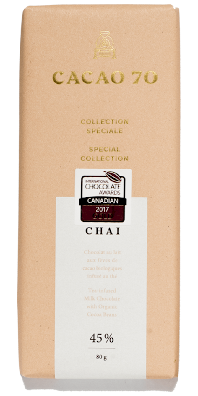 Cacao 70 Chocolate Factory Chai 45% - Best Gourmet Products | TasteAtlas