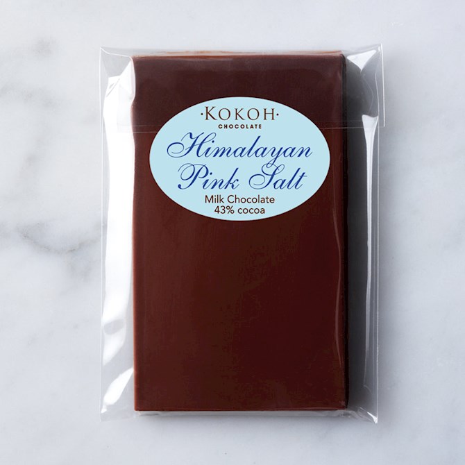 Kokoh Chocolate Himalayan Pink Salt 43% Cocoa Milk Chocolate Bar - Best ...