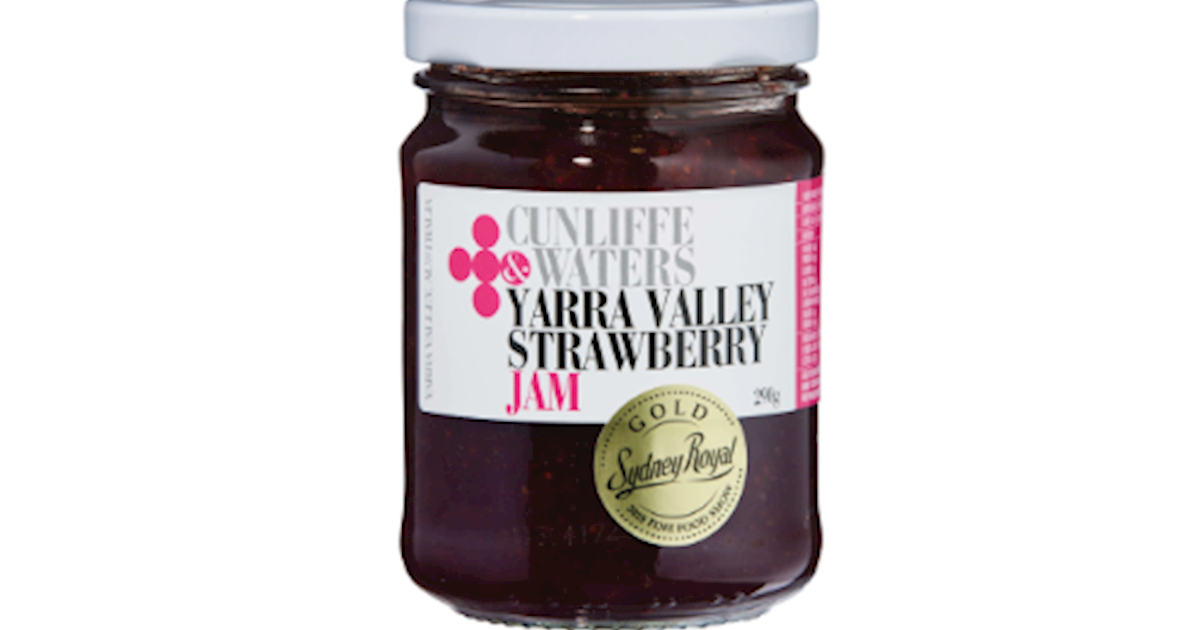 Cunliffe & Waters Yarra Valley Strawberry Jam - Best Gourmet Products ...
