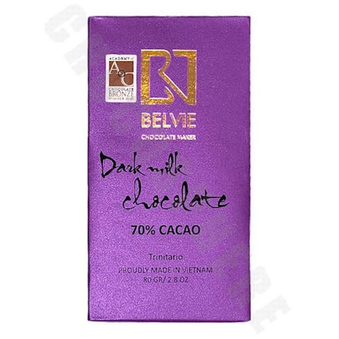 Belvie Chocolate Dark Milk Chocolate 70% - Best Gourmet Products ...