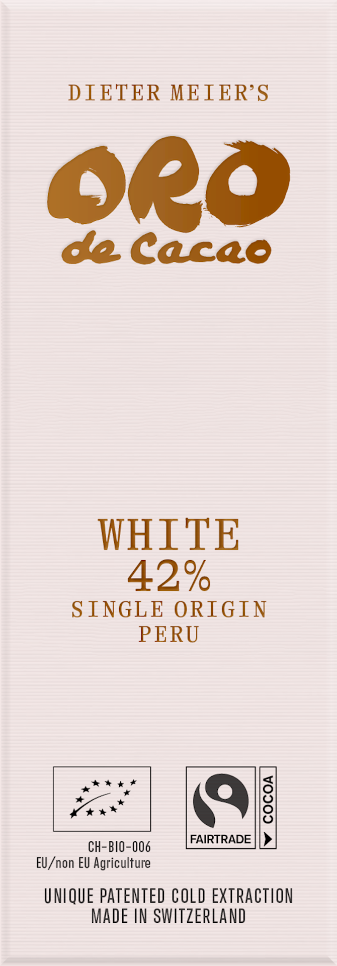 Oro De Cacao White 42% Single Origin Peru - Best Gourmet Products ...